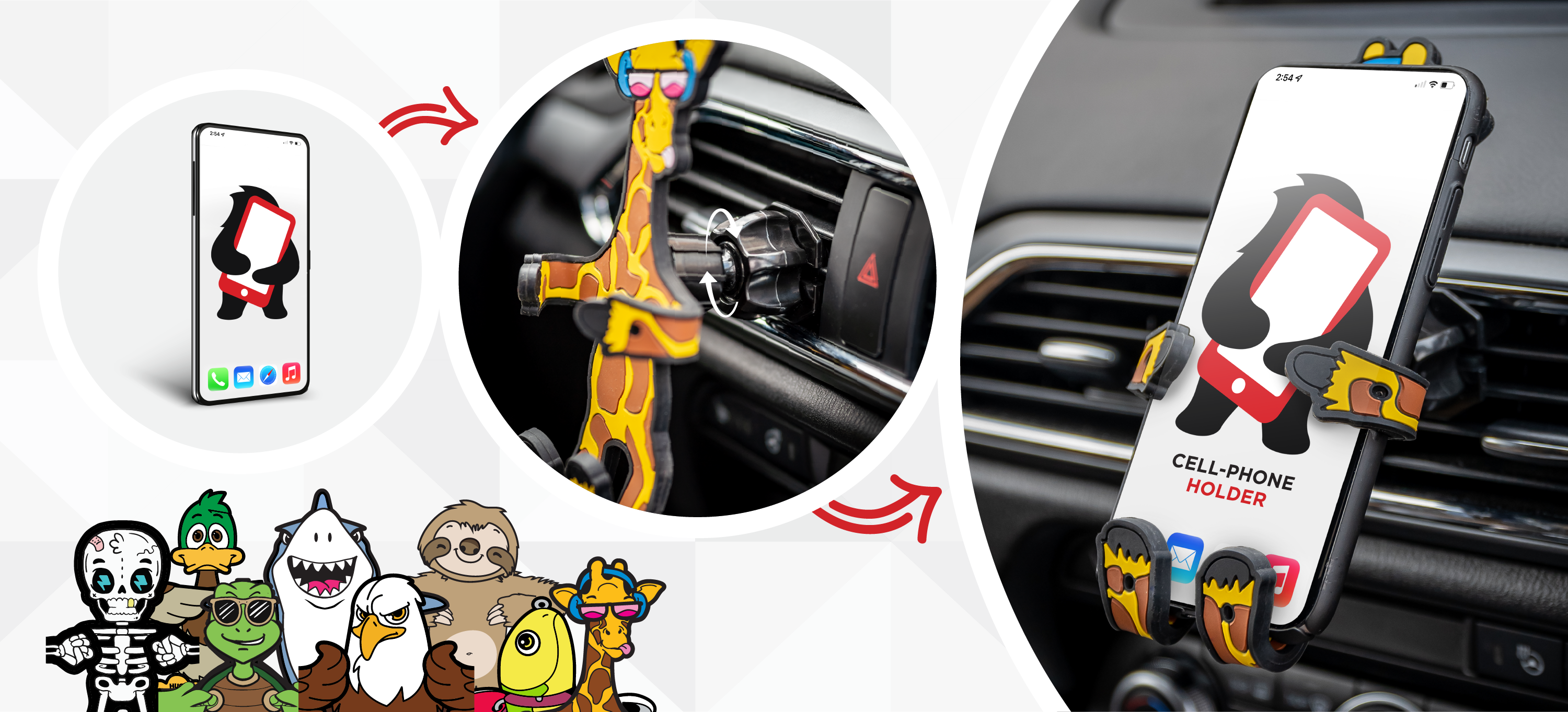 Hug Buddy Phone Holder